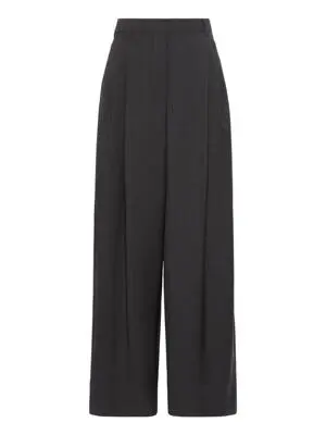 Max Mara S MAX MARA Sculpted Wool Trousers Grigio