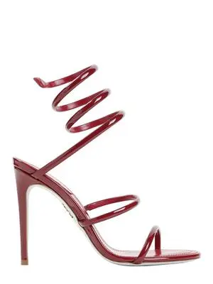 RENE` CAOVILLA Rene Caovilla Patent Leather High Heel Sandal - Red