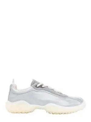 Miu Miu Lace-up Suede Leather And Rubber Sneakers - Grey