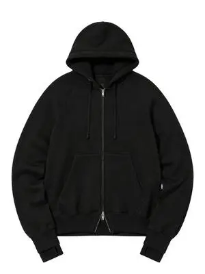 THOM KROM Zip-up Hooded Sweatshirt - Black