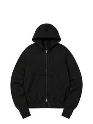THOM KROM Zip-up Hooded Sweatshirt - Black