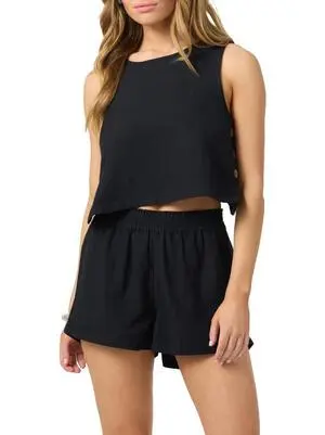 O'Neill Sanders Side Button Crop Tank - Black