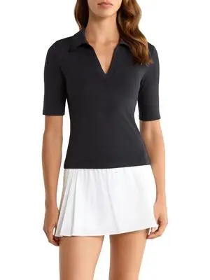 Beyond Yoga Sport Active Polo - Black