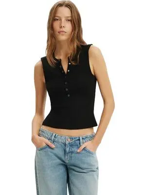 COTTON ON Blake Henley Tank - Black