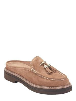 Easy Spirit Zarina Tasseled Loafer Mule - Medium Brown