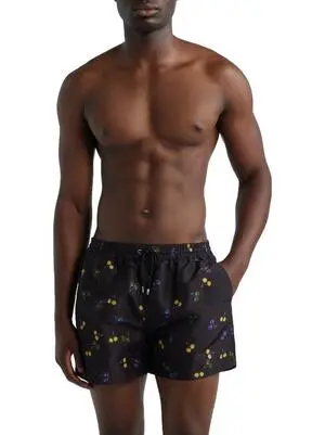 Paul Smith Cherries Swim Trunks - Black