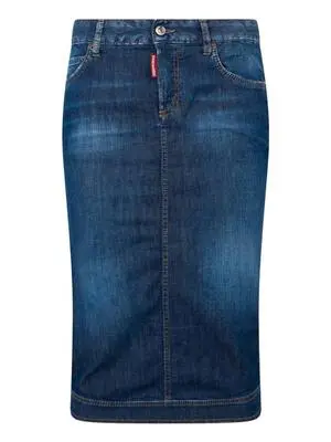 Dsquared2 Medium Perfecto Kick Jean Skirt - Blue