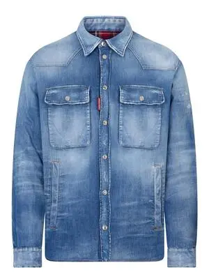 Dsquared2 Medium Perfecto Puffy Overshirt - Blue