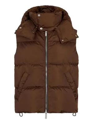 Dsquared2 Hooded Down Vest - Brown
