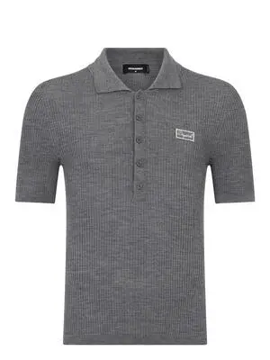 Dsquared2 Basic Knit Polo - Grey