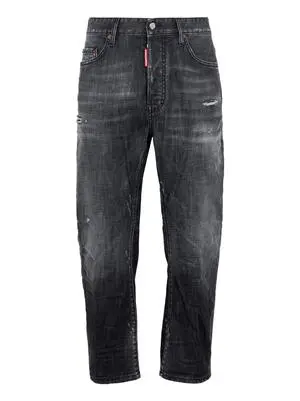 Dsquared2 Fog Bro" Twisted Bow-leg Jeans - Black