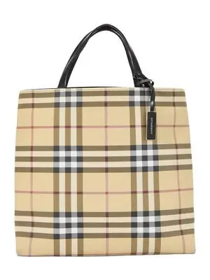 Burberry House Check Shopping Handbag - Black