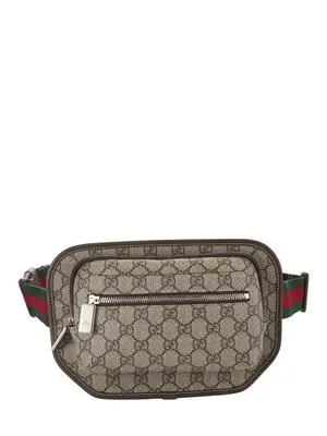 Gucci Gg Supreme Canvas Belt Bag - Brown