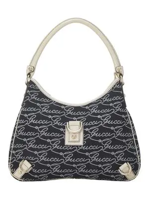 Gucci Abbey Hobo Gg Canvas Bag - Navy
