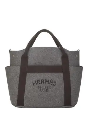 Hermès Felt Sac De Pansage Grooming Bag - Grey