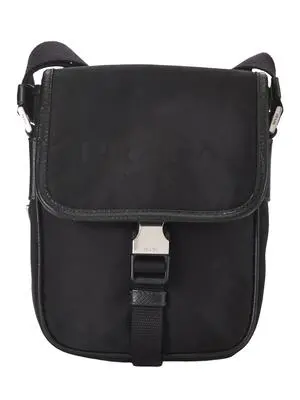 Prada Buckle Messenger Bag - Black