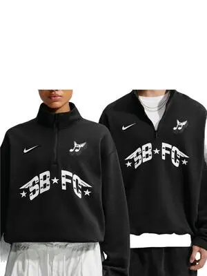 Nike Skate 1/2-zip Fleece Crew-neck Sweatshirt - Black