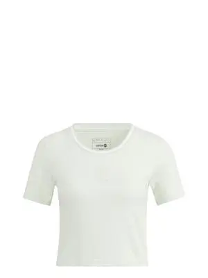 Adidas Cropped T-shirt With Graphic Detail - White