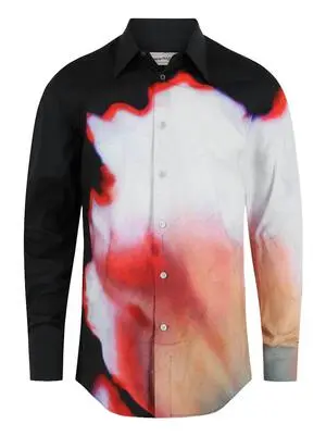 Alexander McQueen Solarized Floral Print Button Up Shirt - Multicolor