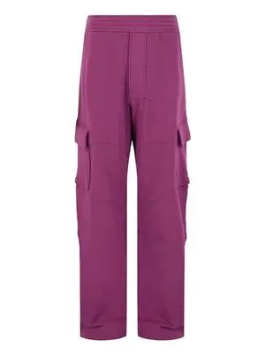 Givenchy Brushed Cotton Arched Cargo Pants - Grape
