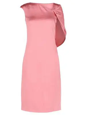 Givenchy Asymmetric Draped Midi Dress - Flamingo