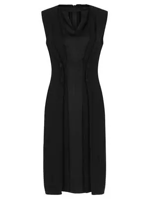 Givenchy Sleeveless Double-breasted Midi Coat Dress - Black