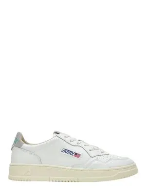 AUTRY Medalist Leather Low Top Sneakers - White/cloud Grey