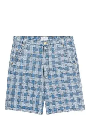 AMI Paris Alex Fit Denim Shorts - Blue