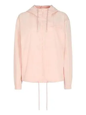 Bally Hooded Zip-up Waterproof Raincoat - Petal