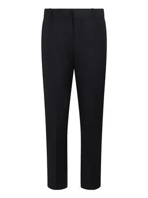 Alexander McQueen Slim Fit Cigarette Trousers - Navy Blue