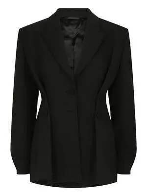 GIVENCHY Givenchy Structured Tricotine Wool Jacket With Satin Collar