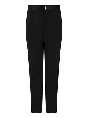 Givenchy Classic Fit Trousers With Satin Belt - Black