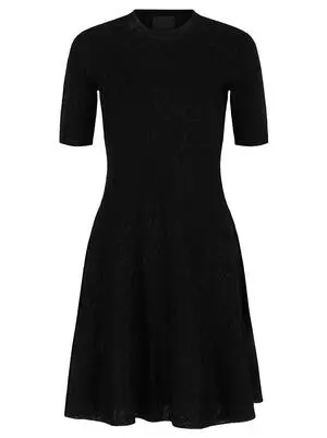 Givenchy Viscose Lurex Floral Jacquard Dress - Black
