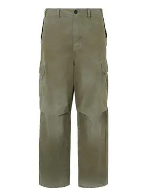 Fendi Cotton Cargo Trousers With Flap Pockets - Green