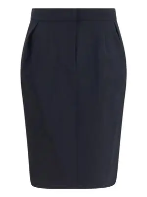Magda Butrym High Waist Pleated Midi Skirt - Black