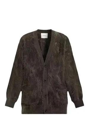 LISA YANG Brushed Cashmere V-neck Cardigan - Brown