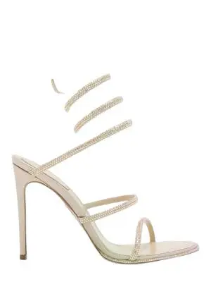 Rene Caovilla 105mm Cleo Sandals - Neutrals