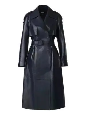 Mackage Carmela Leather Coat Blue