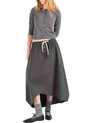 SOCIETE ANONYME Asymmetric Drawstring Maxi Skirt - Green