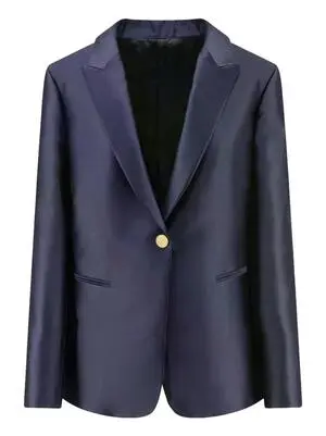 ALBERTA FERRETTI Alberta Ferretti Mikado Single-Breasted Peaked-Lapel Suit Jacket