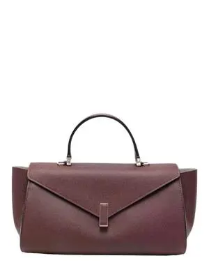 VALEXTRA Brera Leather Tote Bag Red