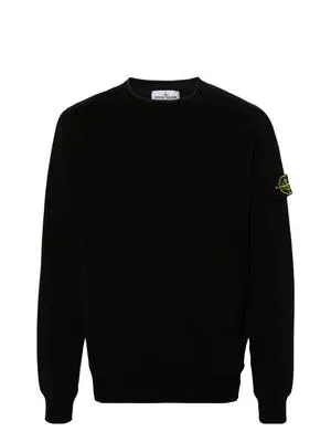 Stone Island Compass Badge Crewneck Sweatshirt - Black