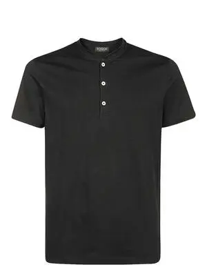 DONDUP Button Front T-shirt - Black