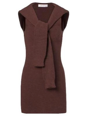 AYA MUSE Vao Knit Mini Dress - Brown