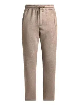Etro Jacquard Jogging Trousers With Arnica Motif - Light Brown