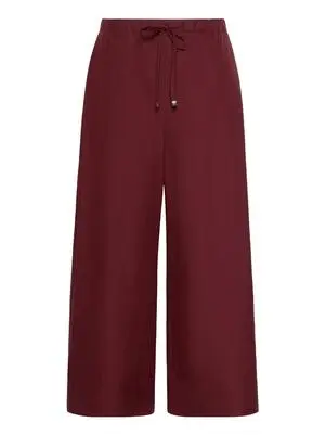 Max Mara Max Mara Drawstring Wide Leg Trousers Red