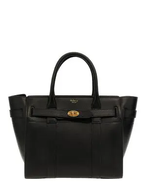 Mulberry Small Zipped Bayswater Tote Bag - Black