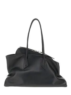 Attico La Passeggiata" Leather Medium Bag - Black