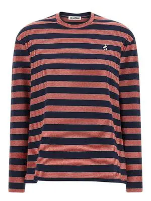 JIL SANDER JIL SANDER Striped Long Sleeve Crewneck T-Shirt Multicolor