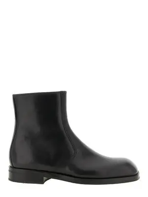 LEMAIRE Zip Ankle Boots - Black